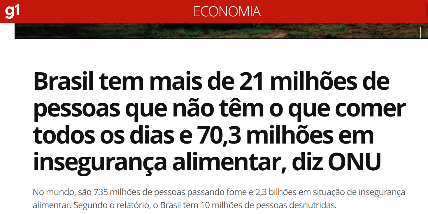 ODS2: Fome Zero e agricultura sustentavel